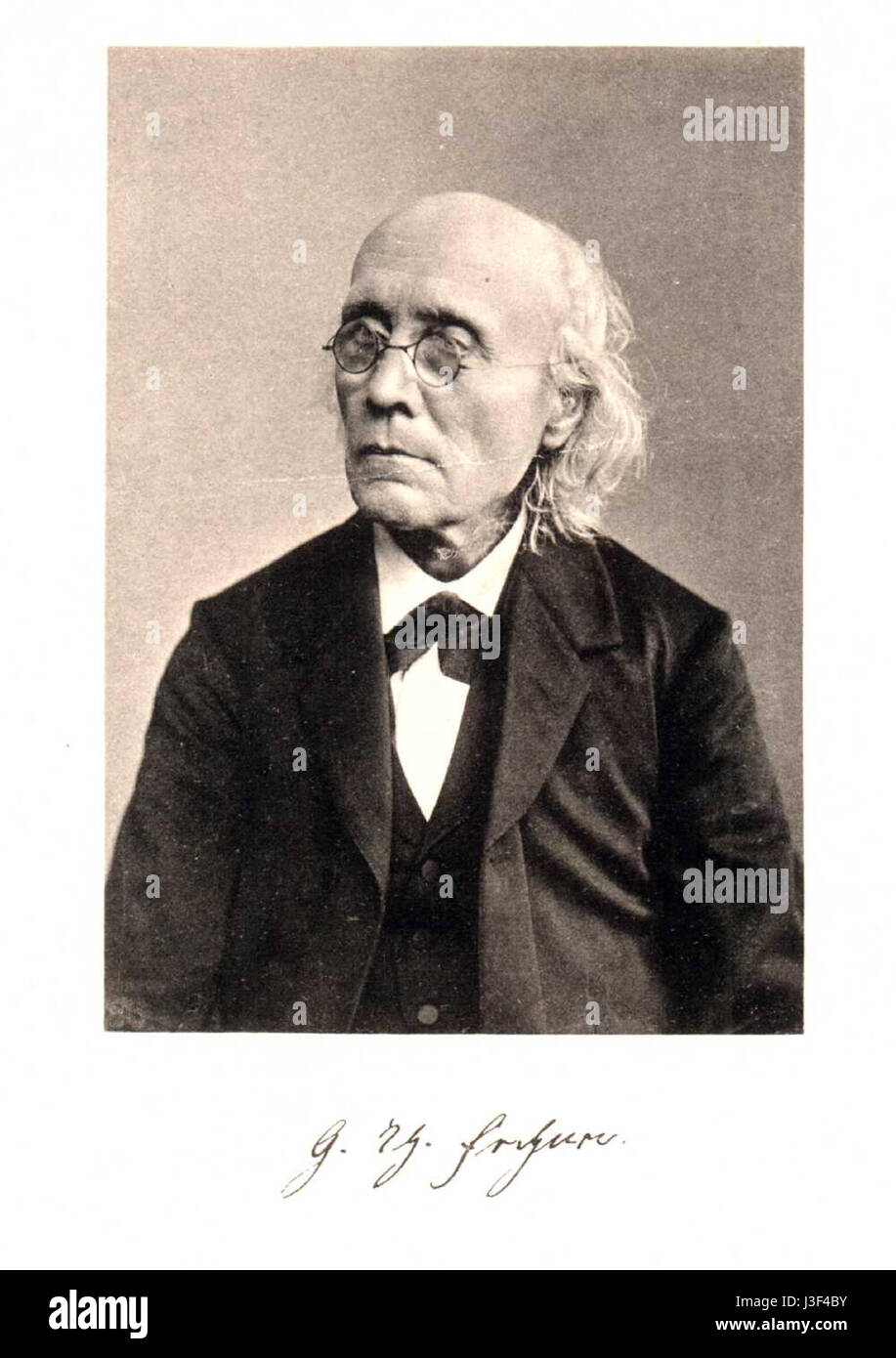 A portrait of Gustav Theodor Fechner, a German philosopher, physicist ...
