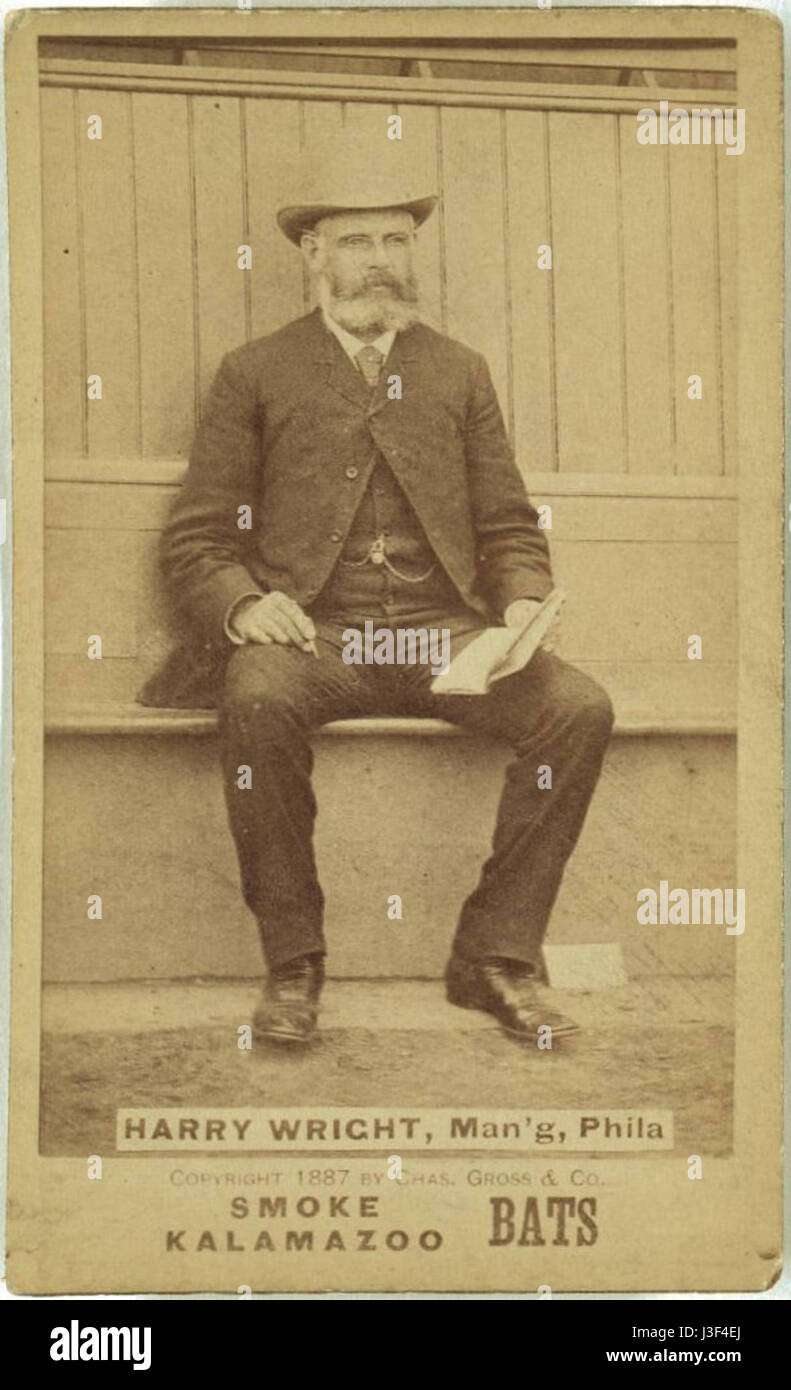 This photograph from the Library of Congress depicts Harry Wright, a notable figure in ...