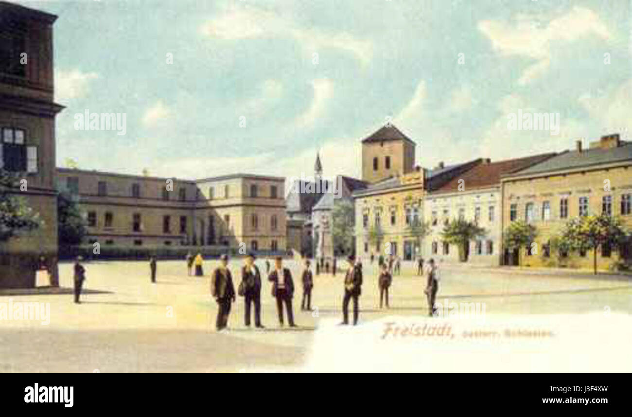 Freistadt Schloss in 1900 refers to the historical castle in Freistadt ...