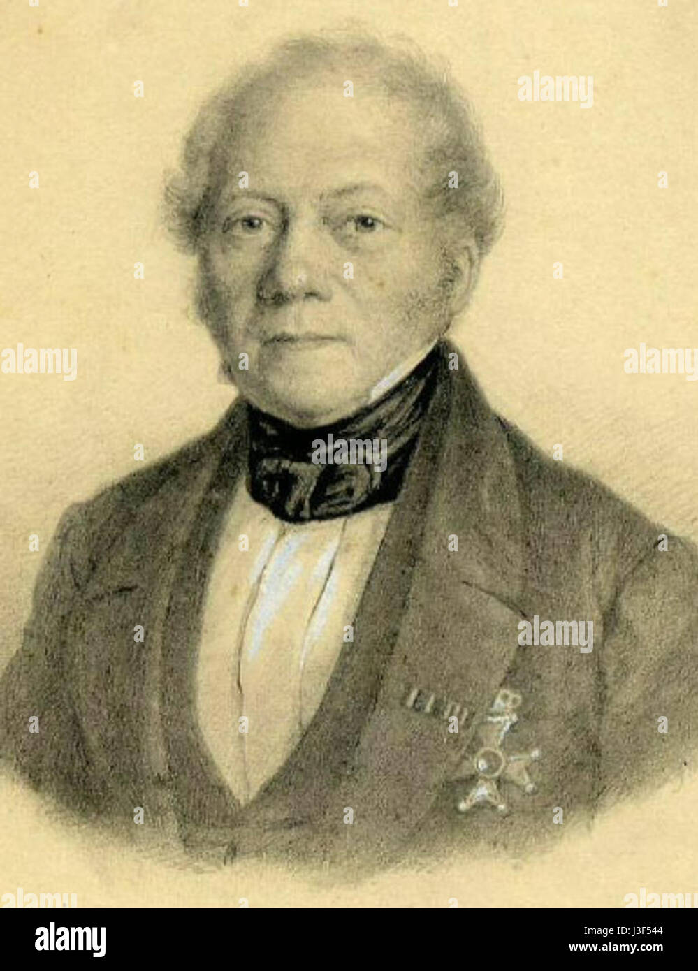 Portrait of Frans Alexander van Rappard (1793â€“1867), a Dutch civil ...