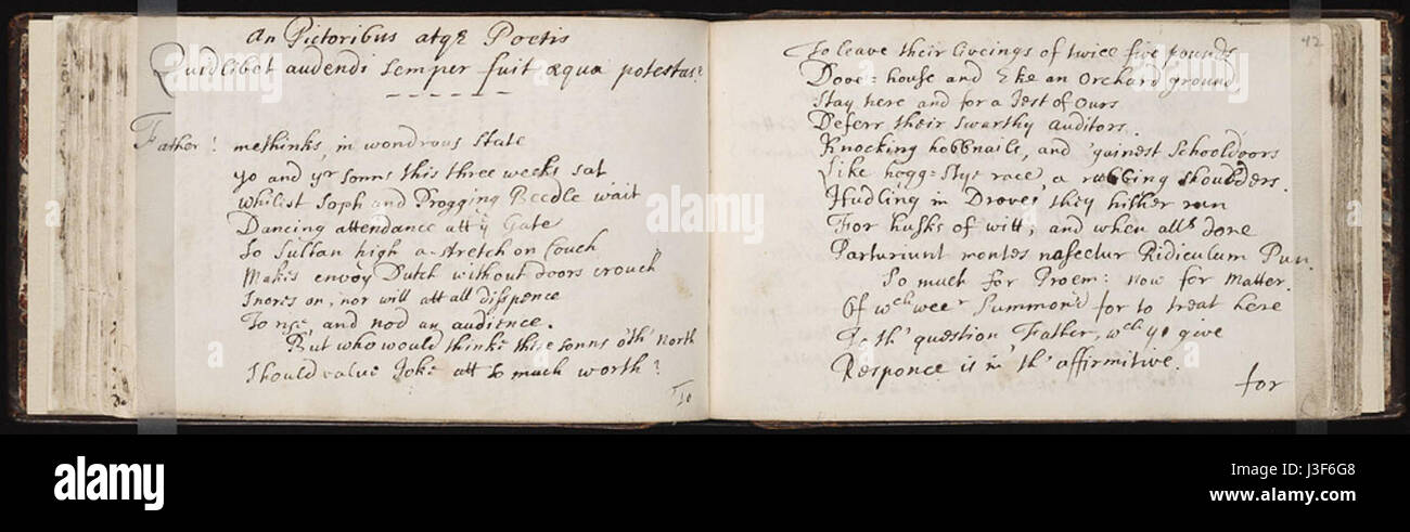 The Commonplace Book from the late 17th century, part of the Beinecke ...