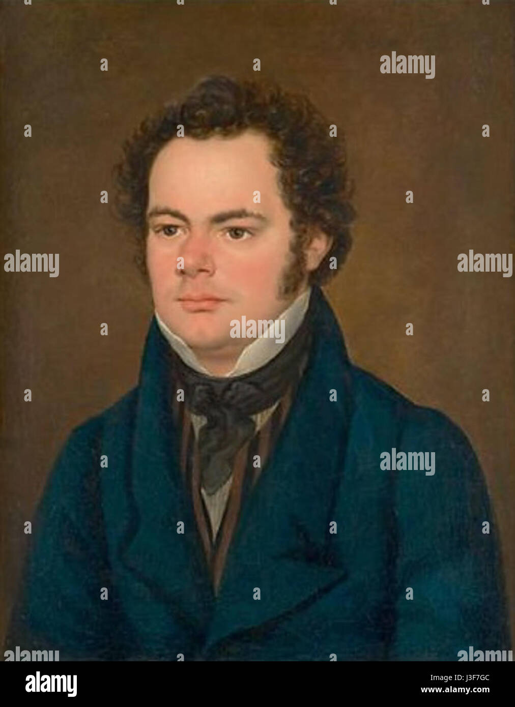 This portrait of Franz Schubert, painted around 1827, captures the ...