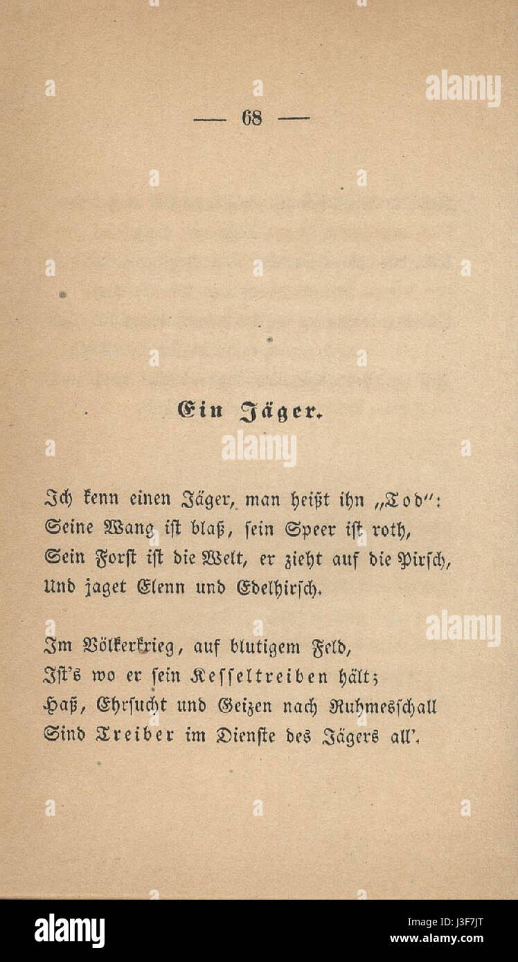 Fontane Gedichte 1851 068 Stock Photo - Alamy