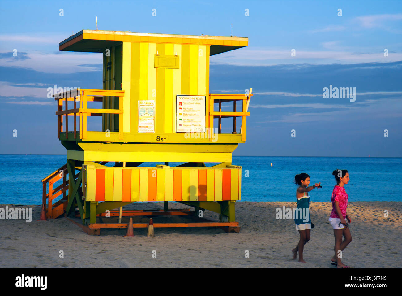 Atlantic ocean water public beach lifeguard stand station hi-res stock ...