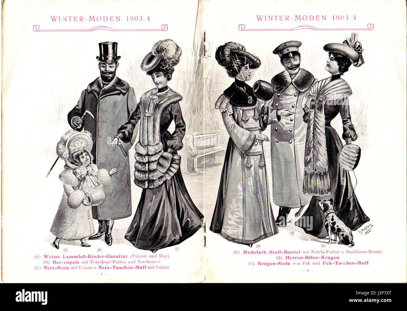 Fur clothing from the early 20th century, specifically from 1903 ...