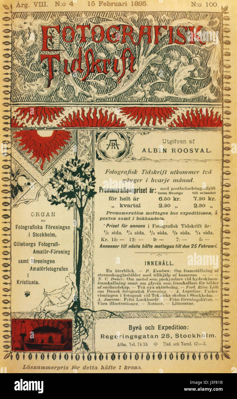 'Fotografik Tidskrift 1895' is a Swedish photographic journal from 1895 ...