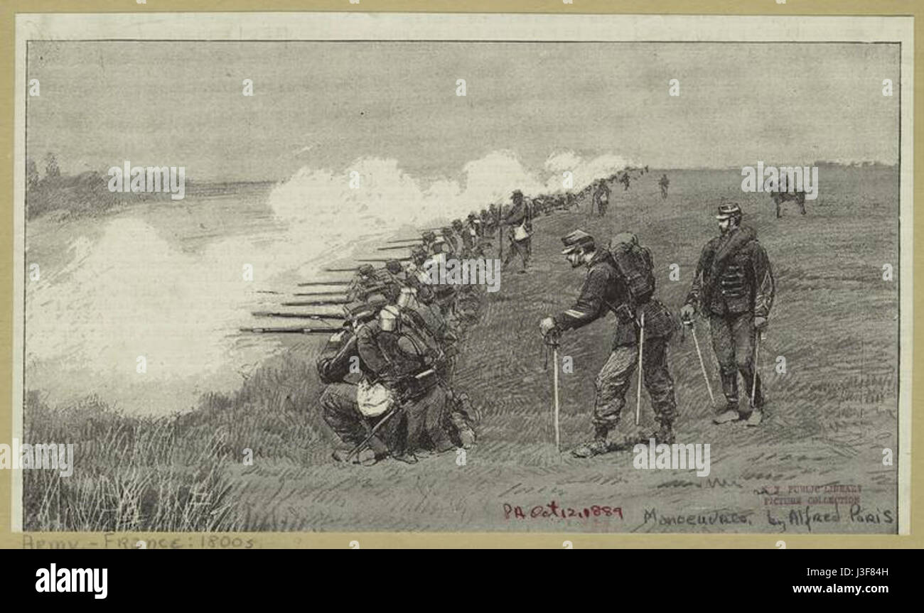 French military maneuvers from the year 1800, a period marked by the ...