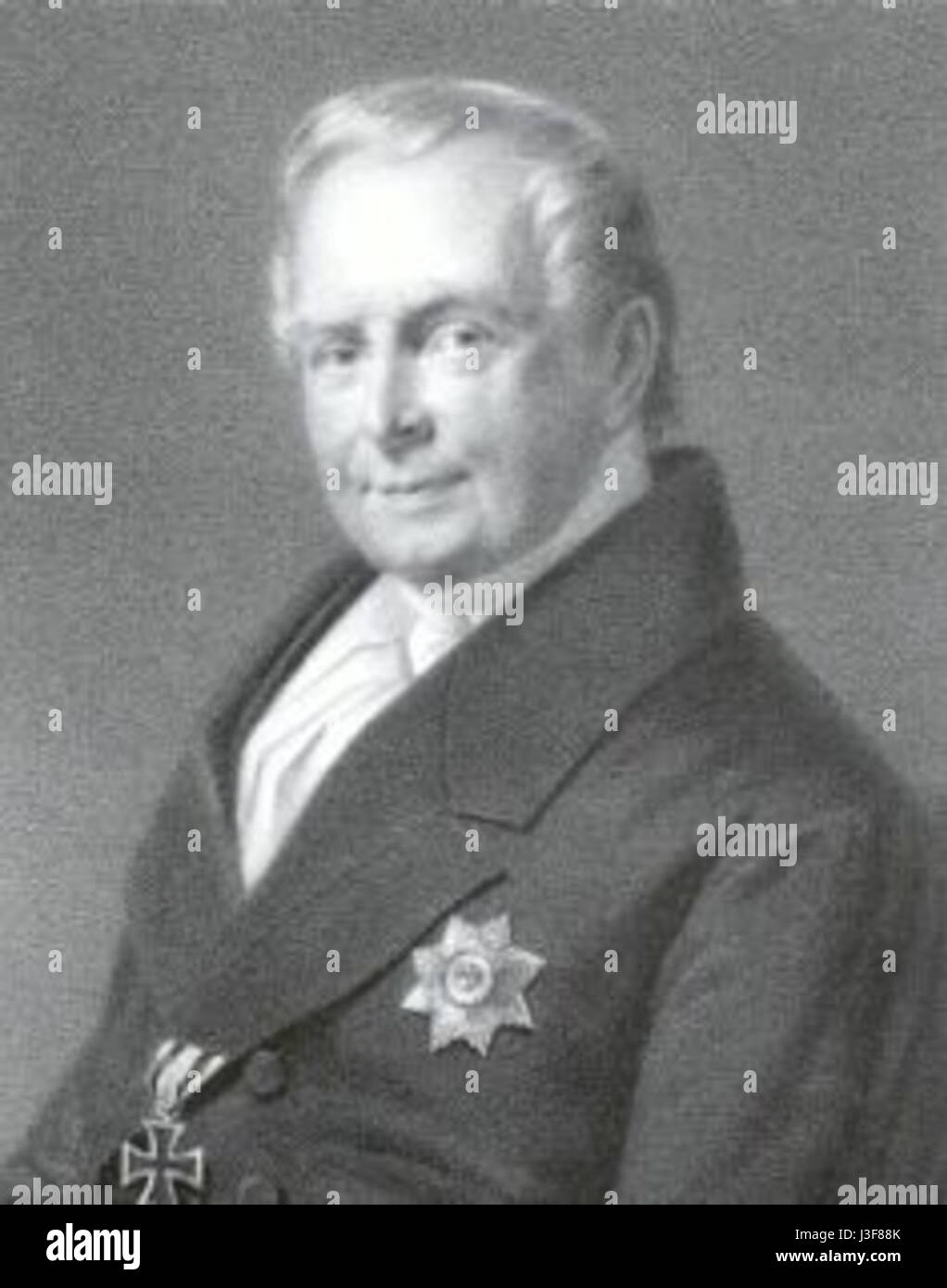 This image presents a historical portrait of Friedrich Magnus von ...