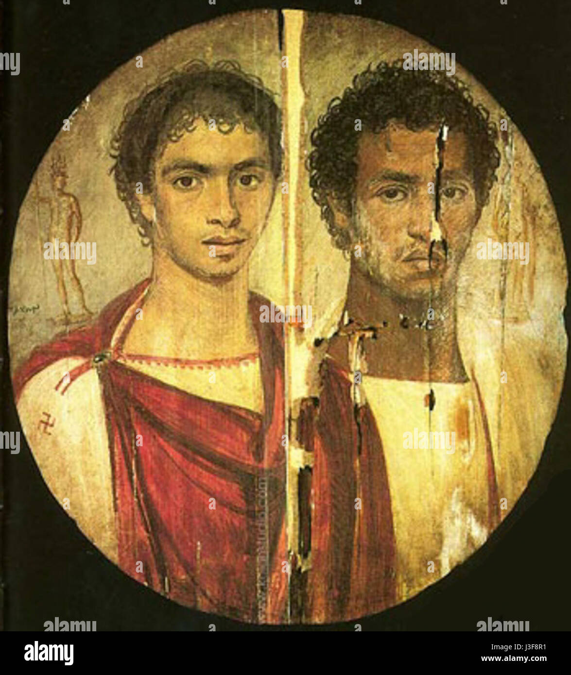 Fayum 52 is an ancient Egyptian portrait, part of the Fayum mummy ...
