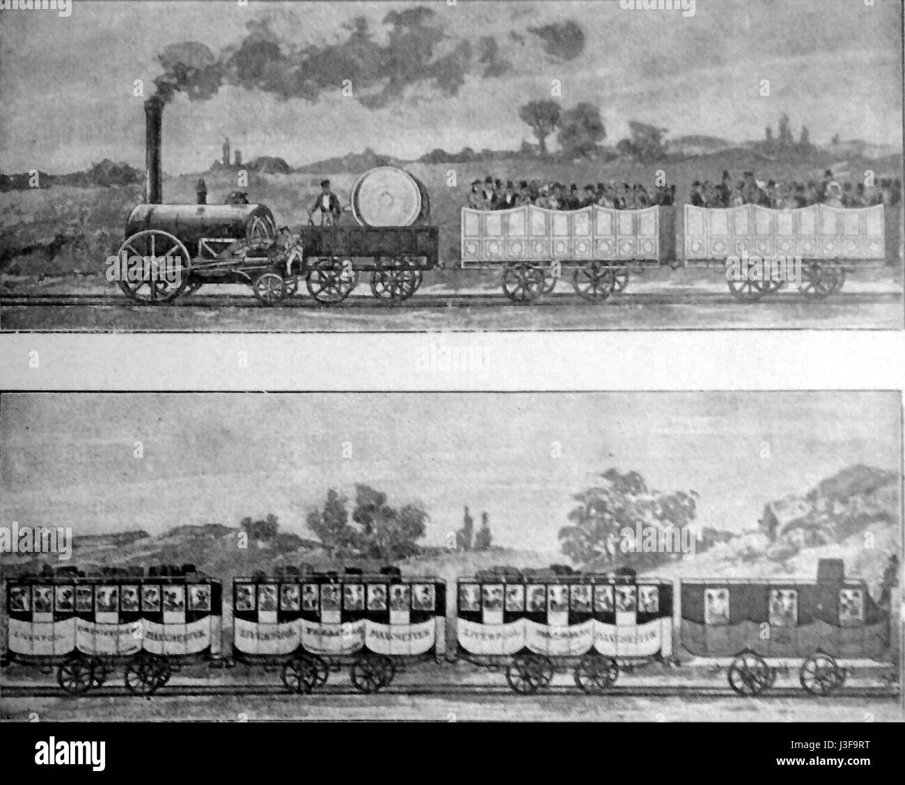 First passenger railway 1830 Stock Photo - Alamy