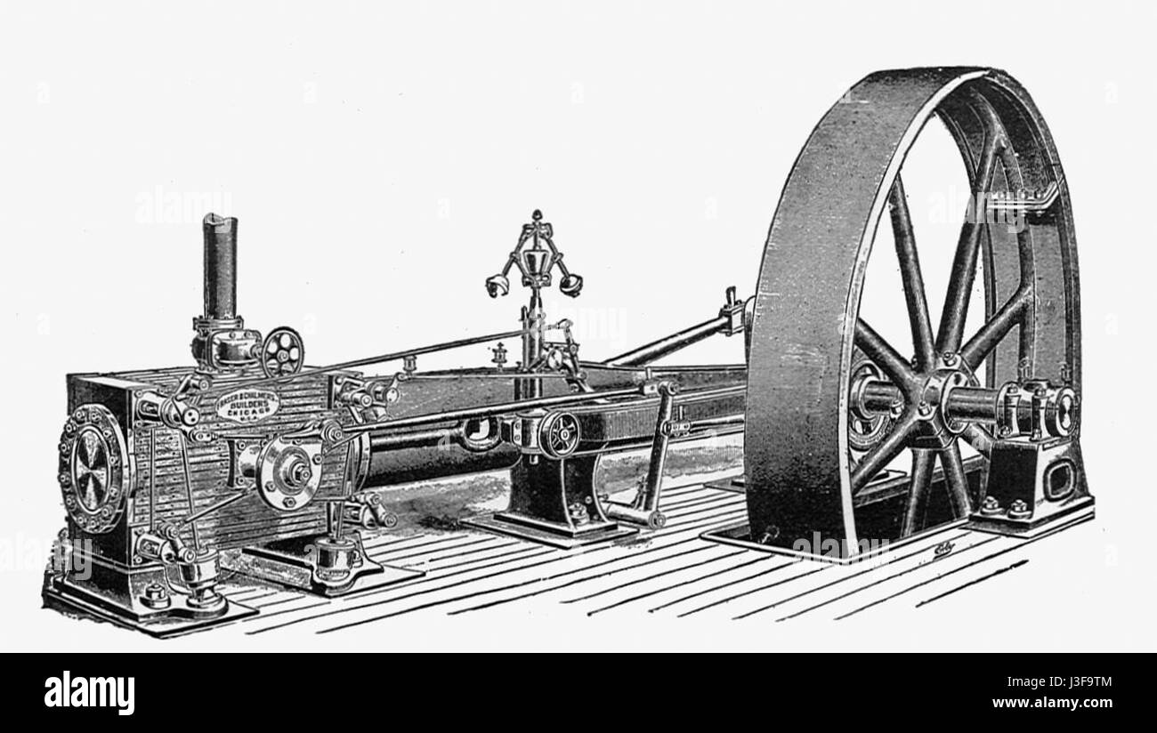 Fraser & Chalmers' horizontal Corliss engine, featured in the 1904 ...