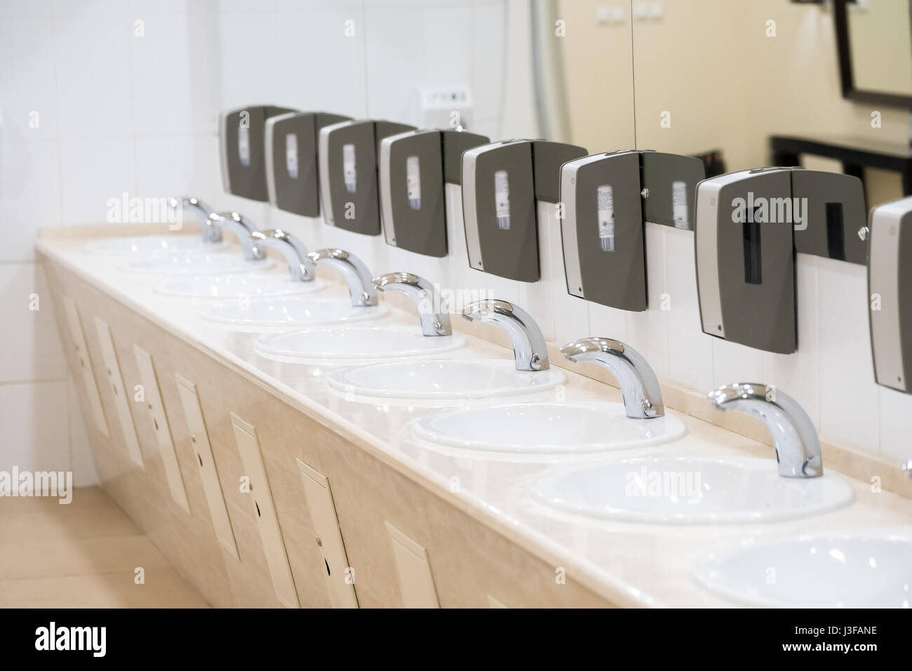 Interior of a public wc room Stock Photo - Alamy