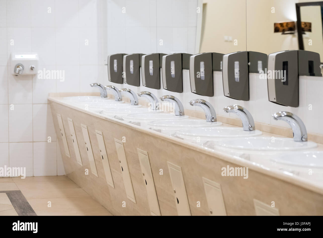 Interior of a public wc room Stock Photo - Alamy