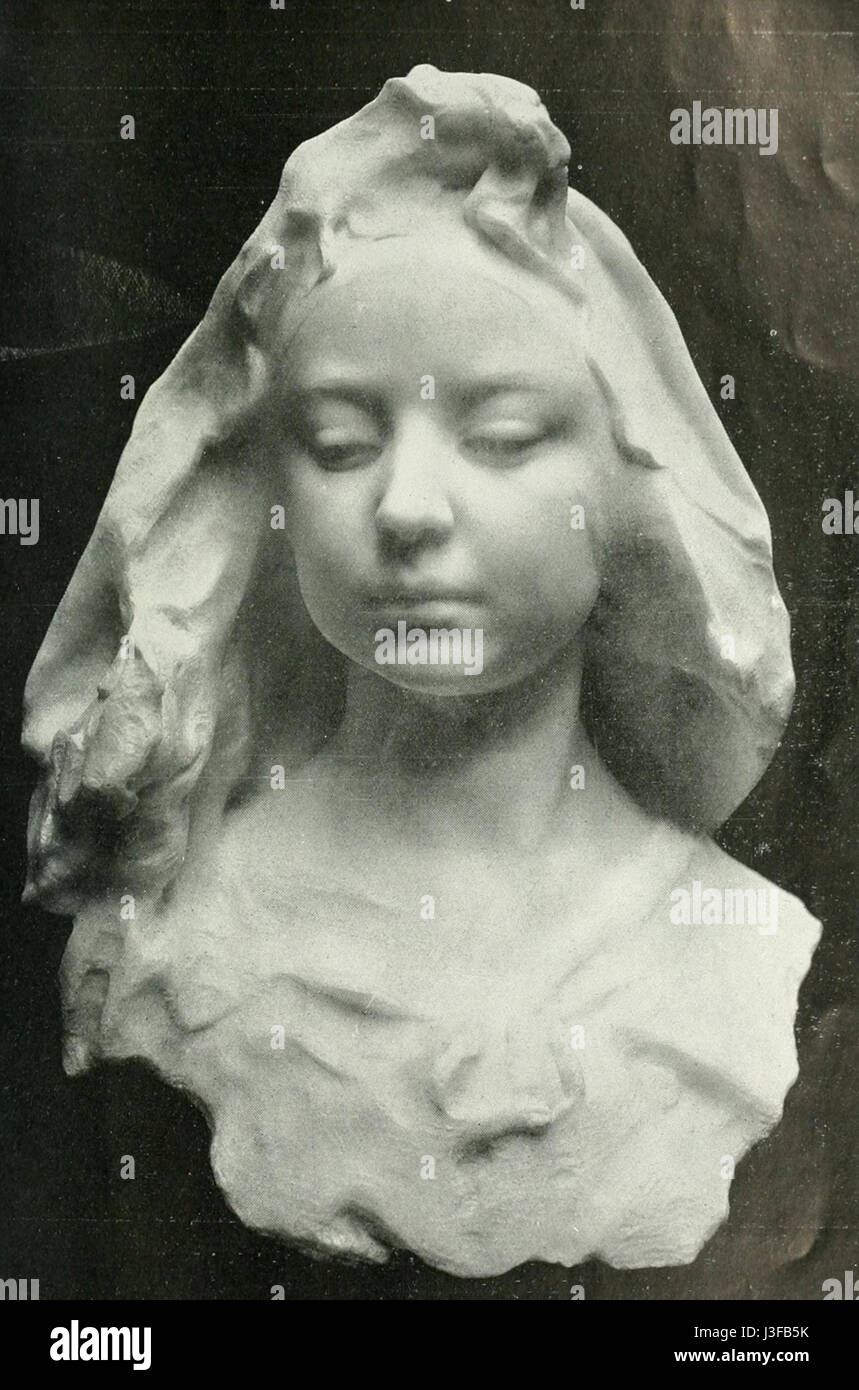 A portrait titled 'Maggie' by Francis Derwent Wood, a renowned British ...