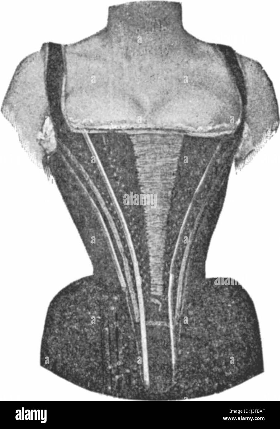 This illustration depicts an ancient corset, an article of clothing ...