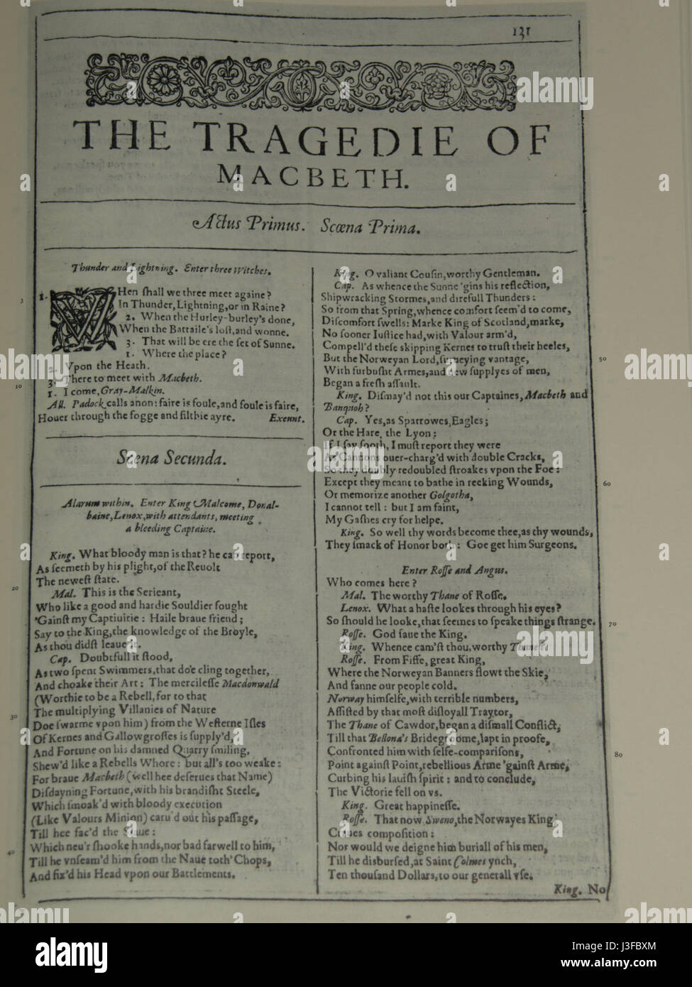 The First Folio of Macbeth refers to the 1623 publication of William Shakespeare's play, Macbeth ...