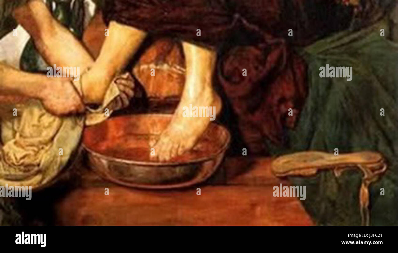 Foot washing of christ hi-res stock photography and images - Alamy