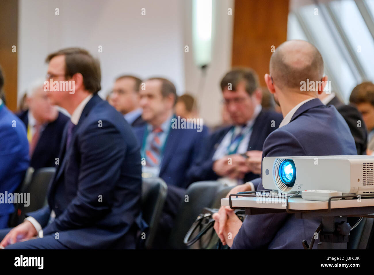 Audience at conference hall Stock Photo - Alamy