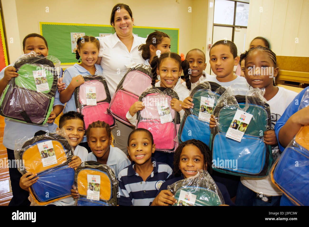 Miami Florida,Comstock Elementary School,Welcome Back,Backpack Giveaway ...