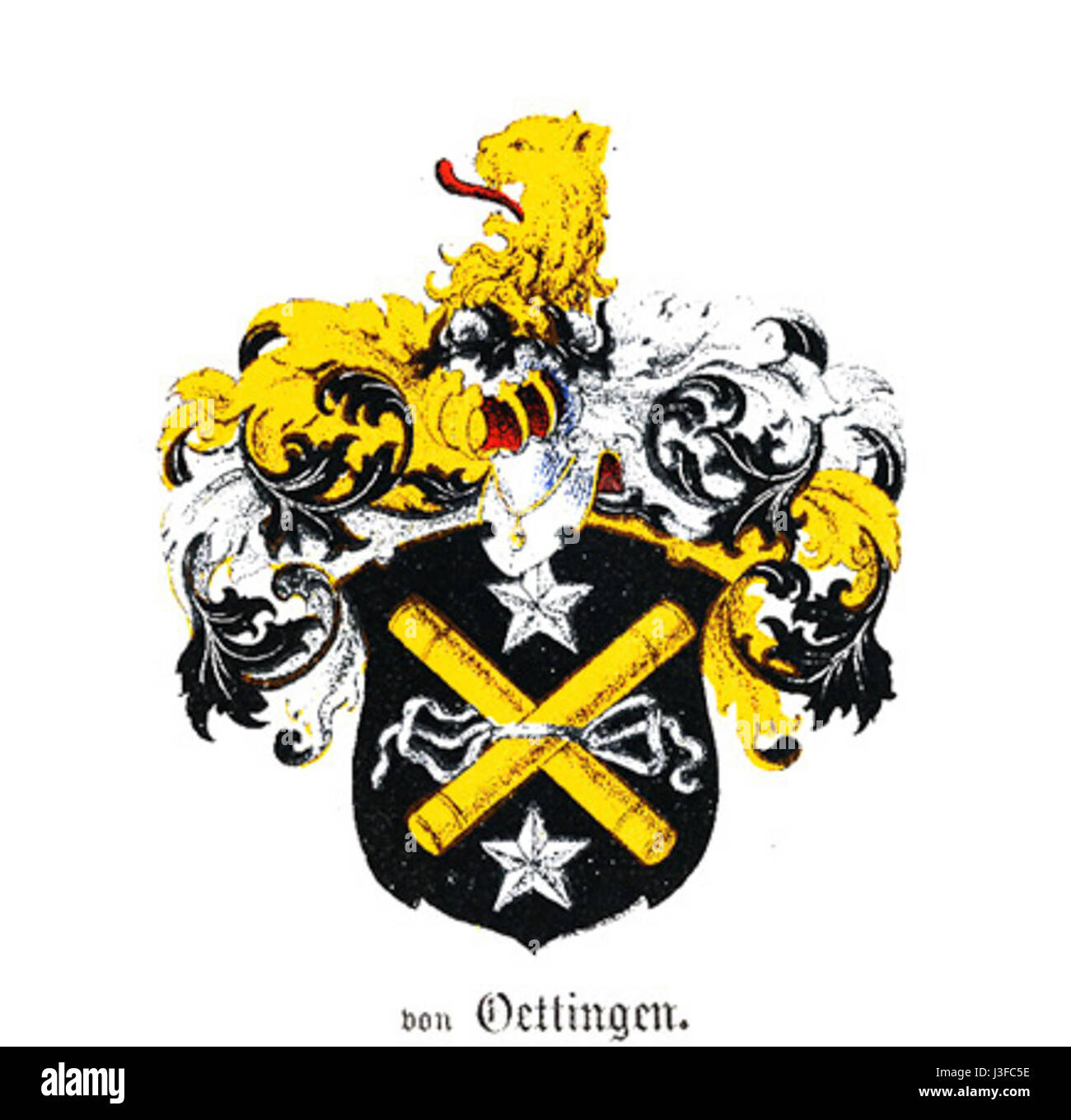 The *Familienwappen von Oettingen* refers to the coat of arms of the ...