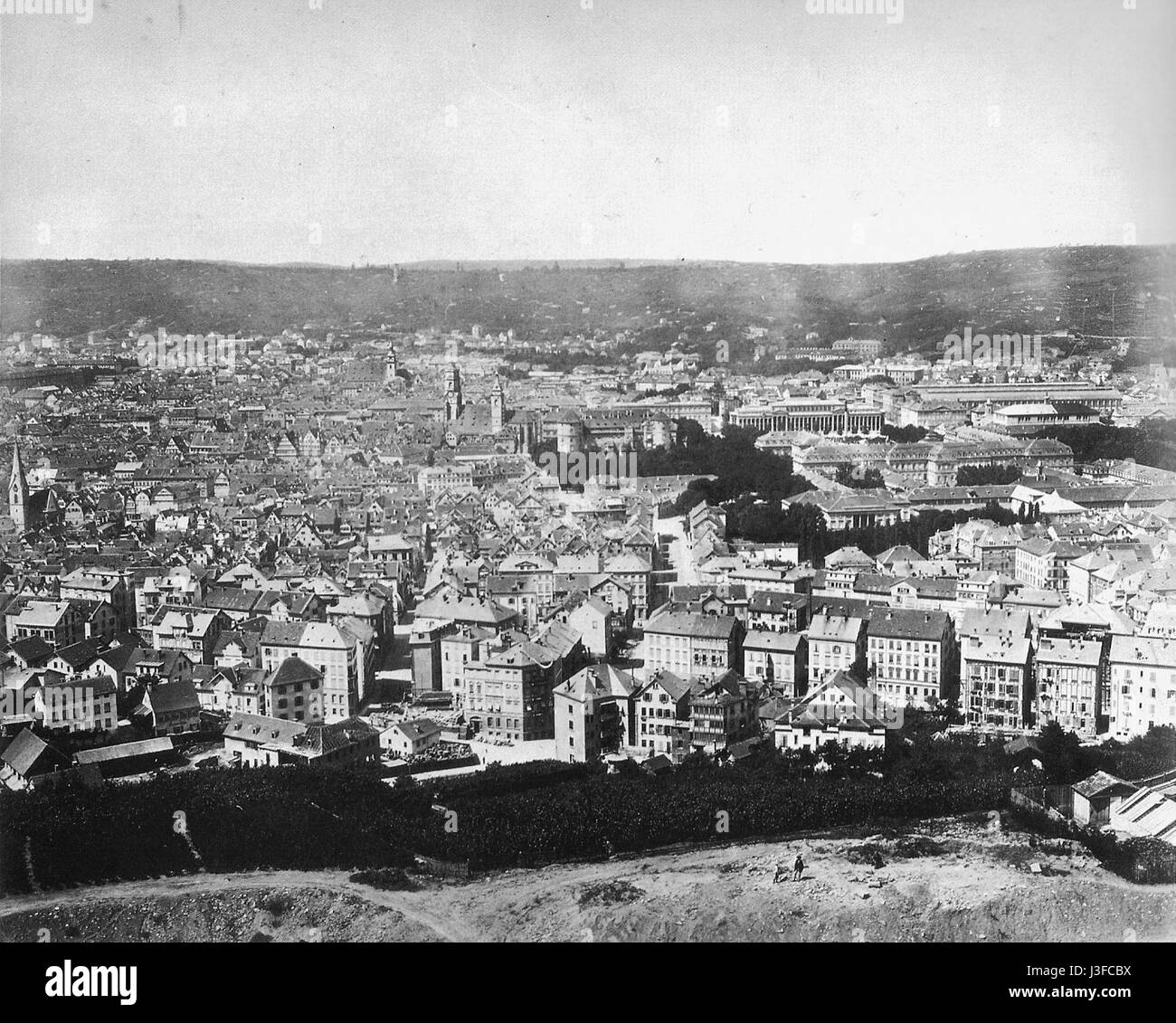 An 1870 photograph by F. Brandseph depicts Stuttgart from the ...