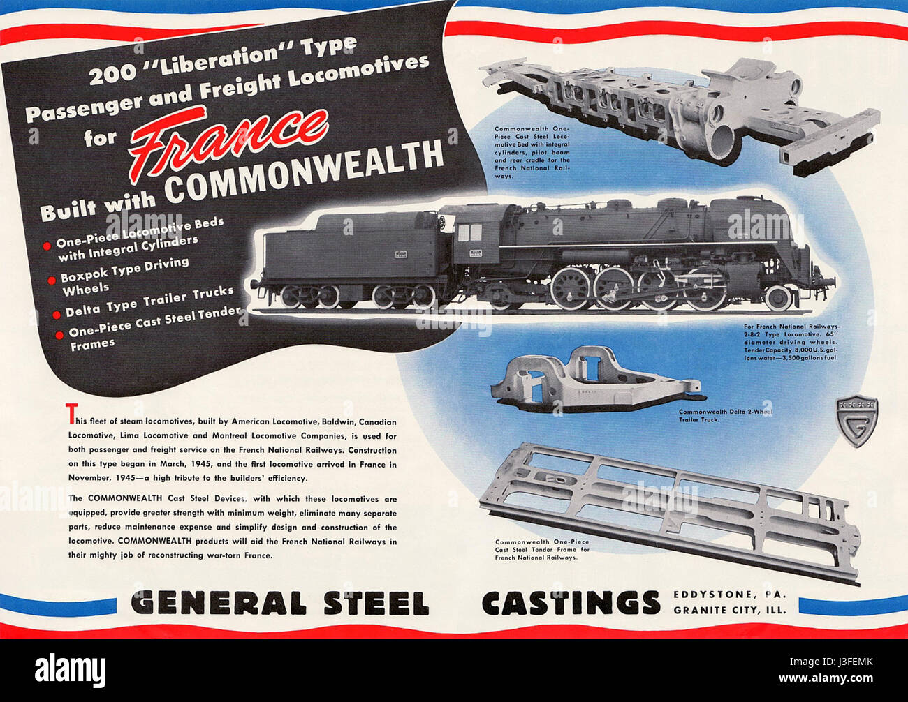 This advertisement for General Steel Castings highlights the company's ...