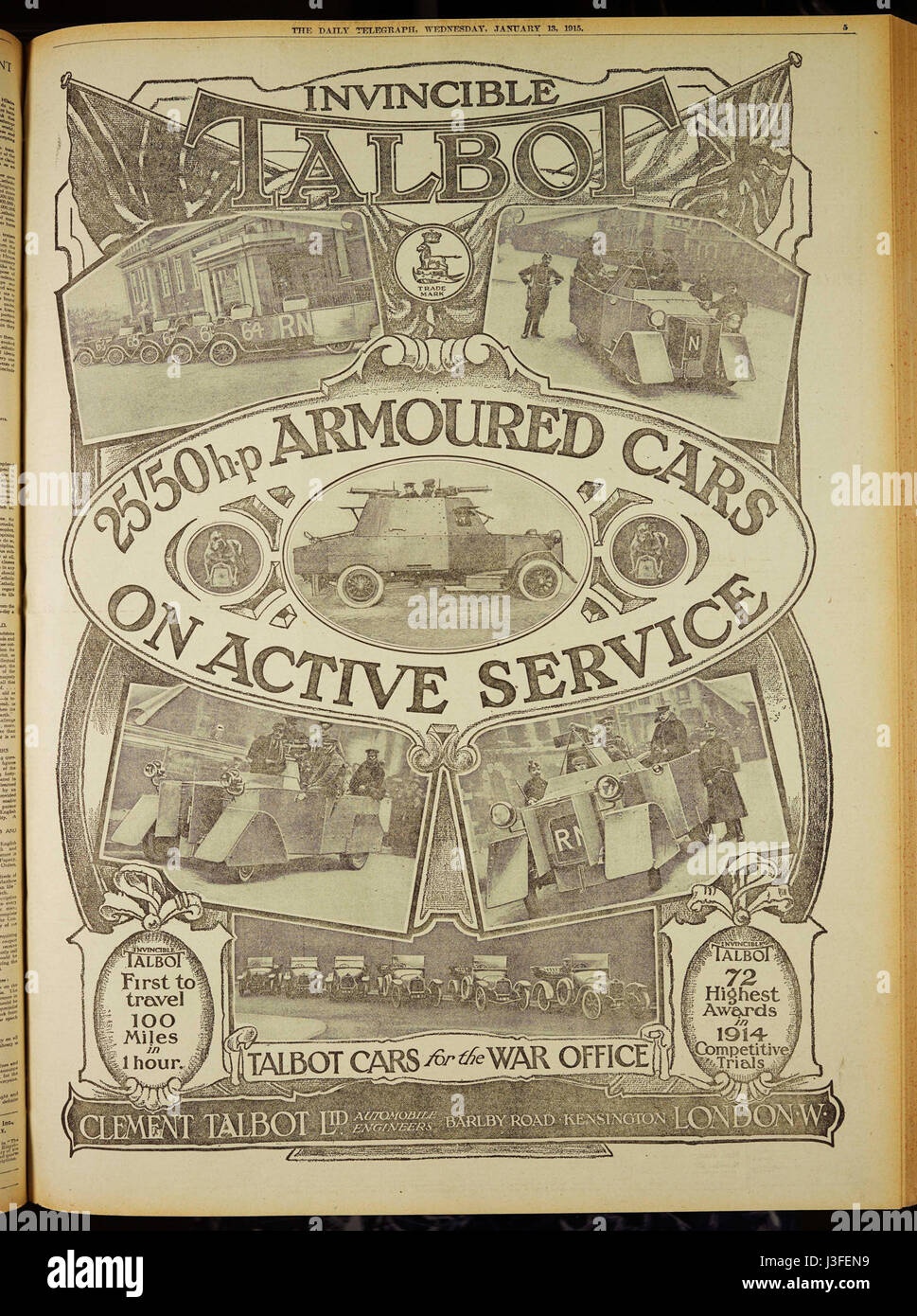 The advertisement from the January 13, 1915 issue of the Daily ...
