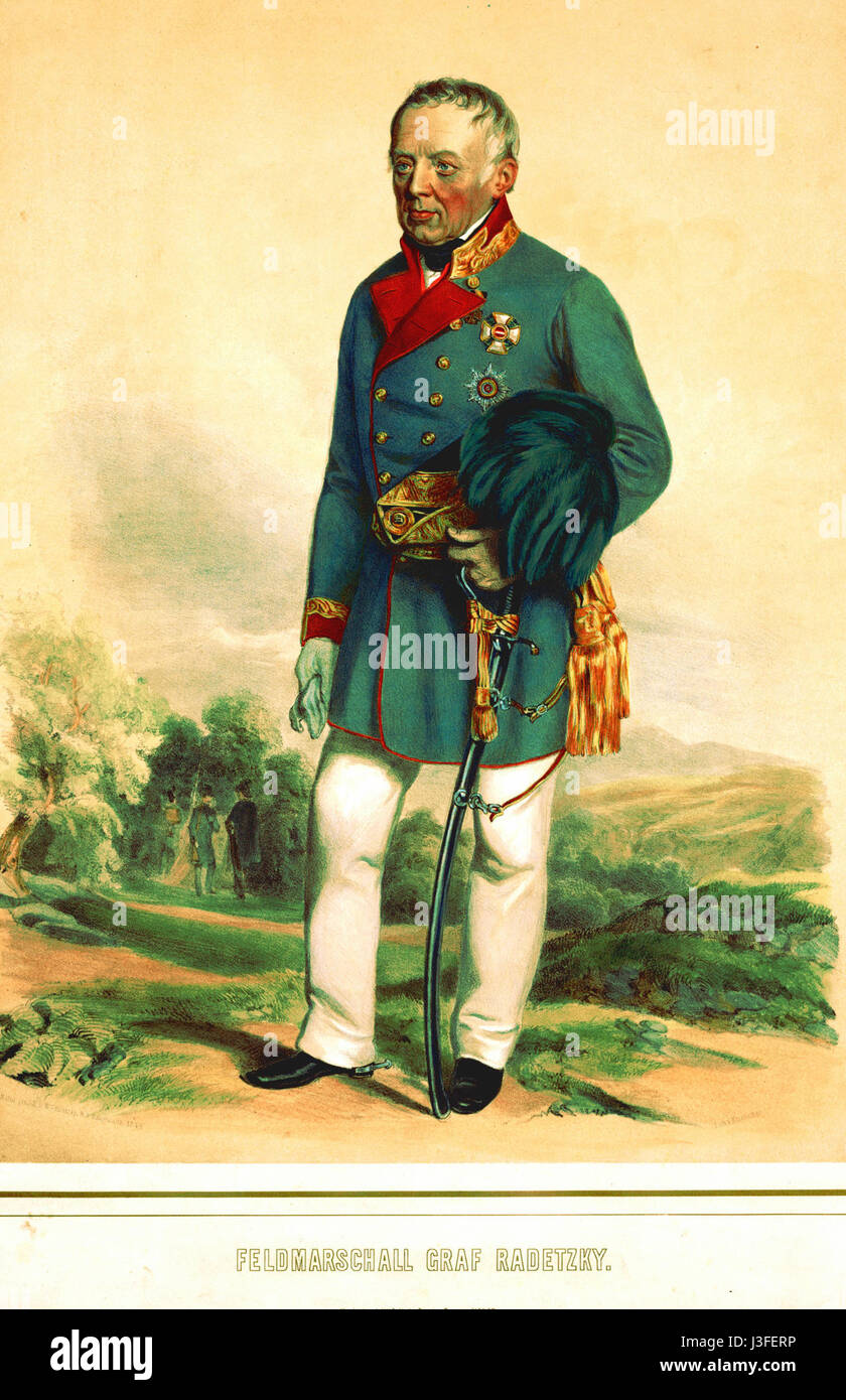 Feldmarschall count Johann Joseph Wenzel Radetzky von Radetz Stock ...
