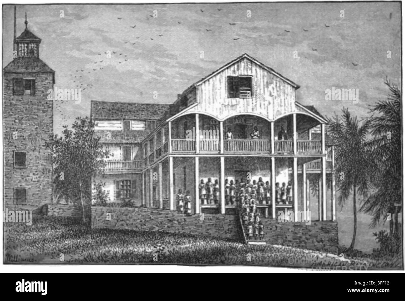 FOSTER(1884) Cape Palmas Lighthouse and Female Orphan Asylum Stock ...