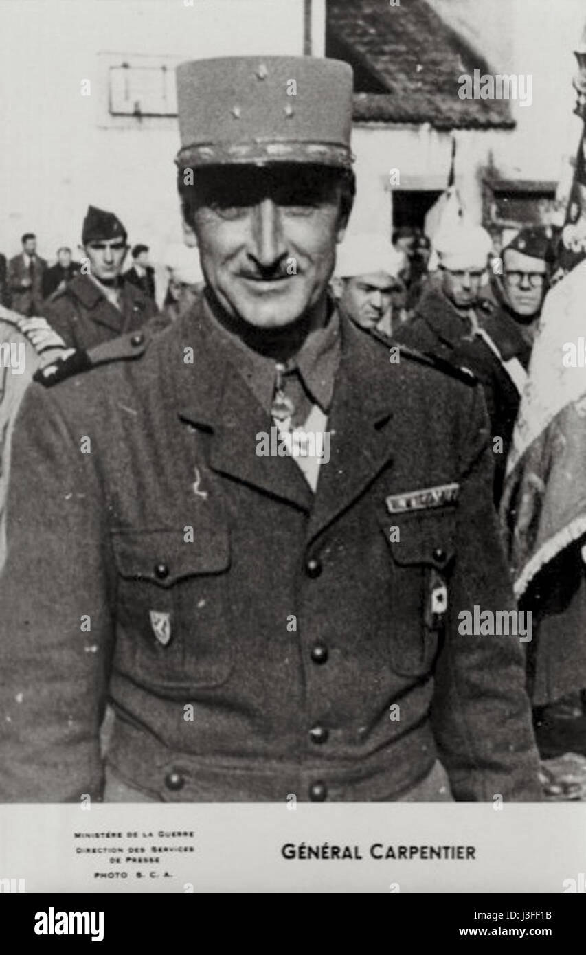 General Marcel Carpentier, a military leader during World War II, is ...