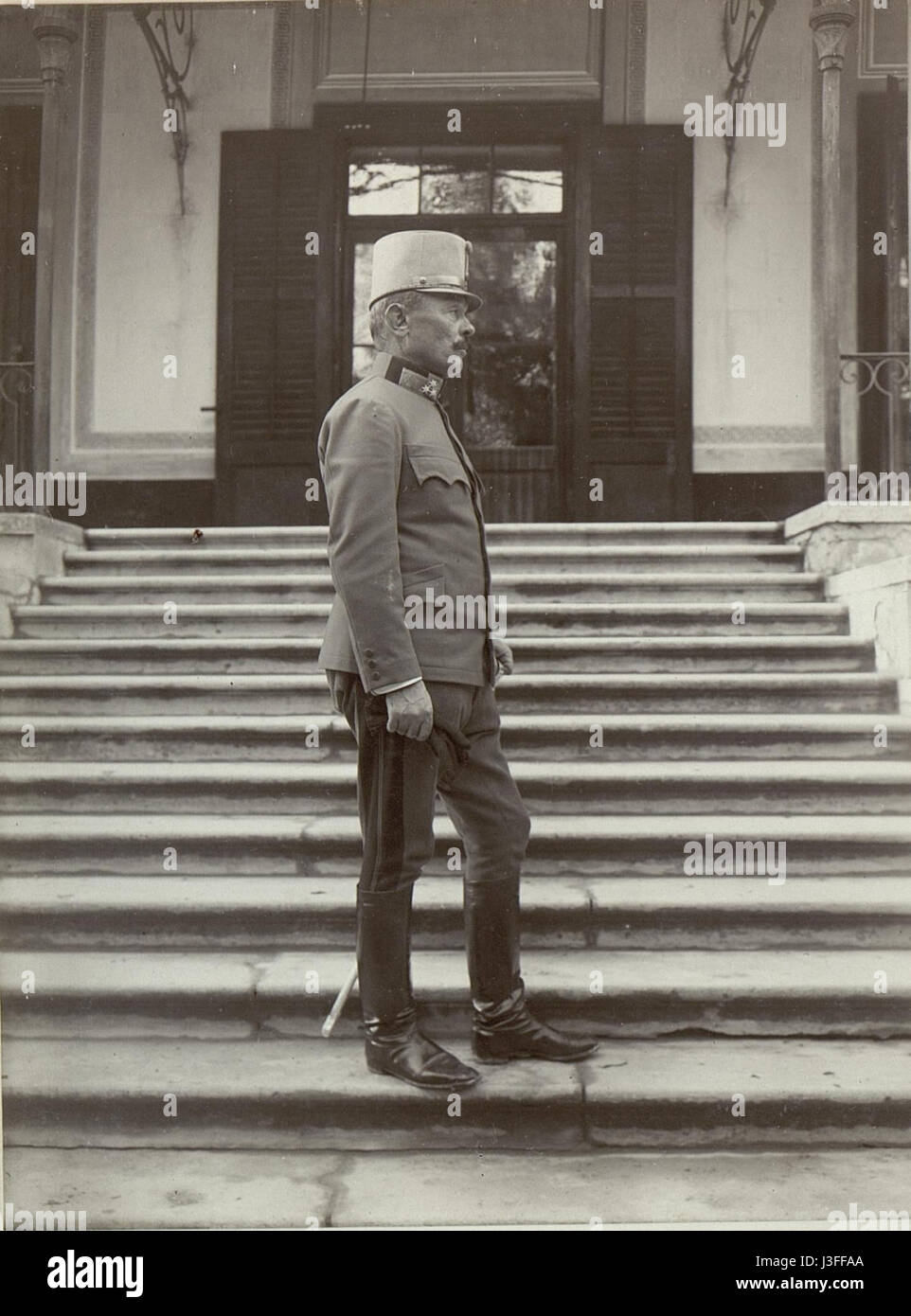 This historical image shows a General of Infantry, Commander of the 5th ...