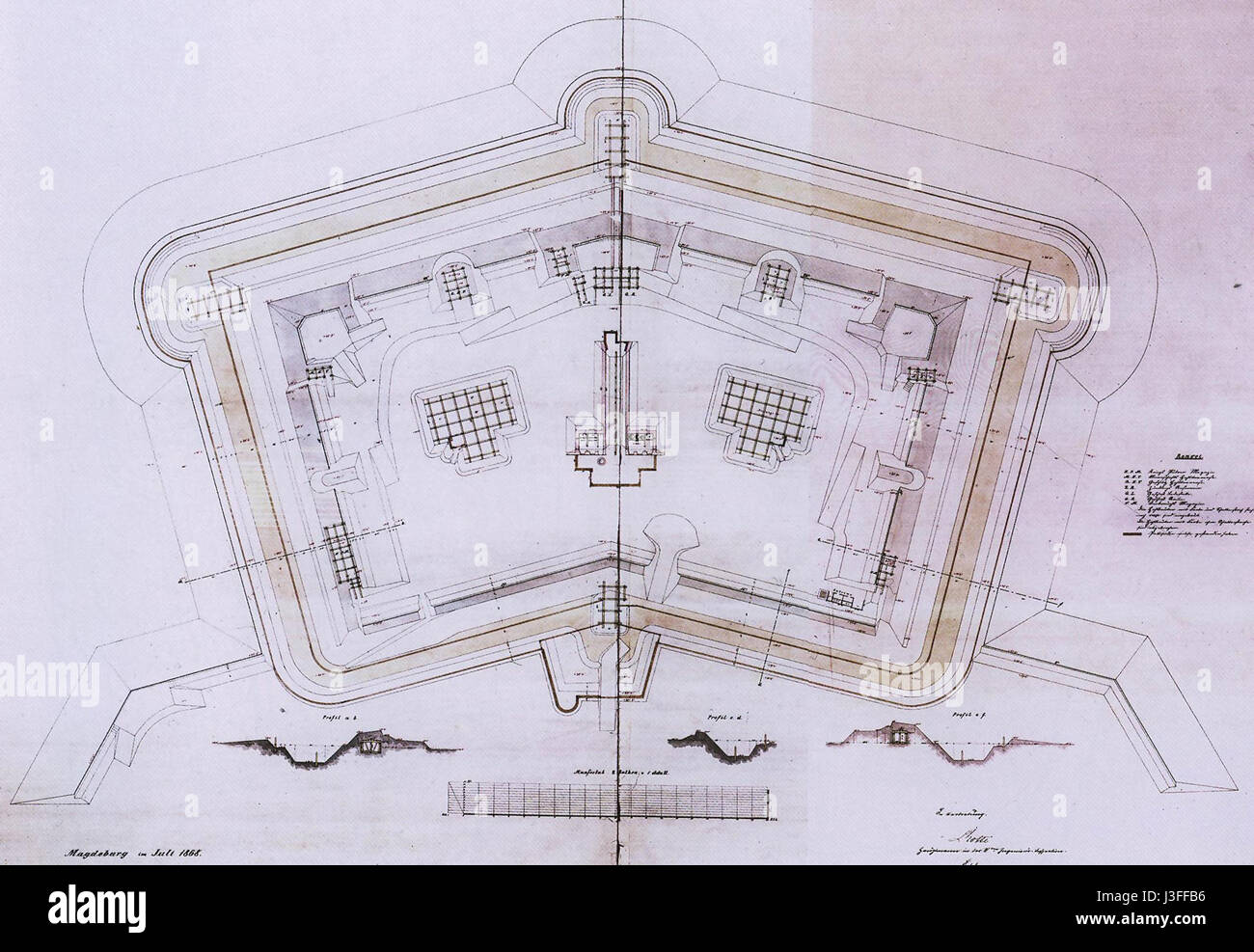 Fort I is a historic fortification, and the term 'Grundriss' refers to ...