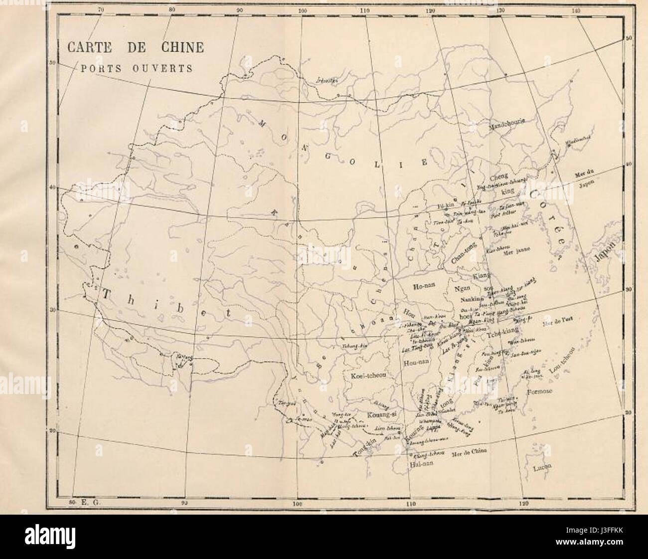 Imperialism china map hi-res stock photography and images - Alamy
