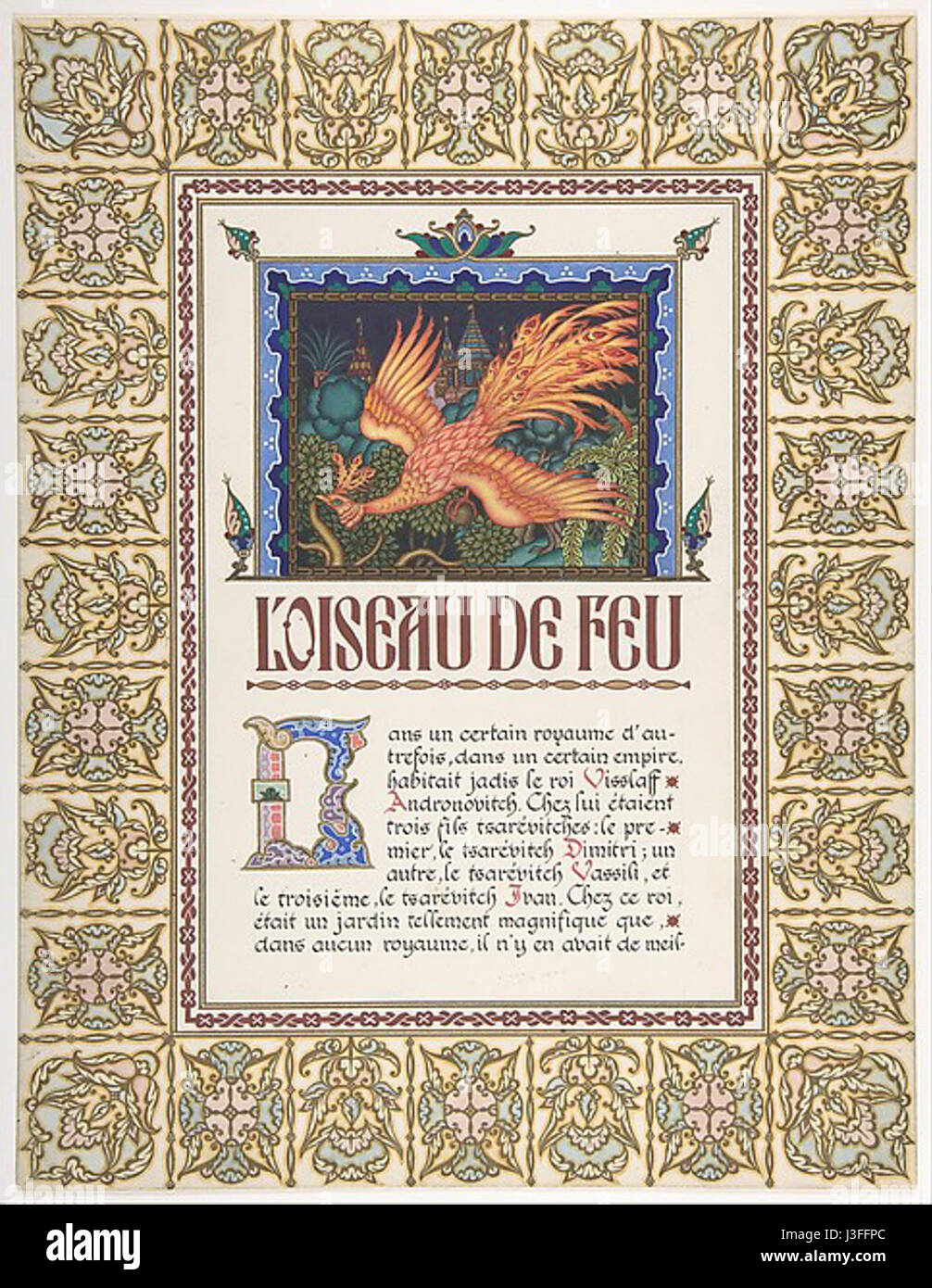 The title page of 'Firebird' by Zvorykin, likely referring to the ...