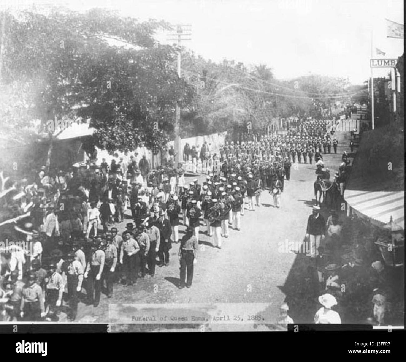 Funeral Procession of Queen Emma of Hawaii Stock Photo - Alamy