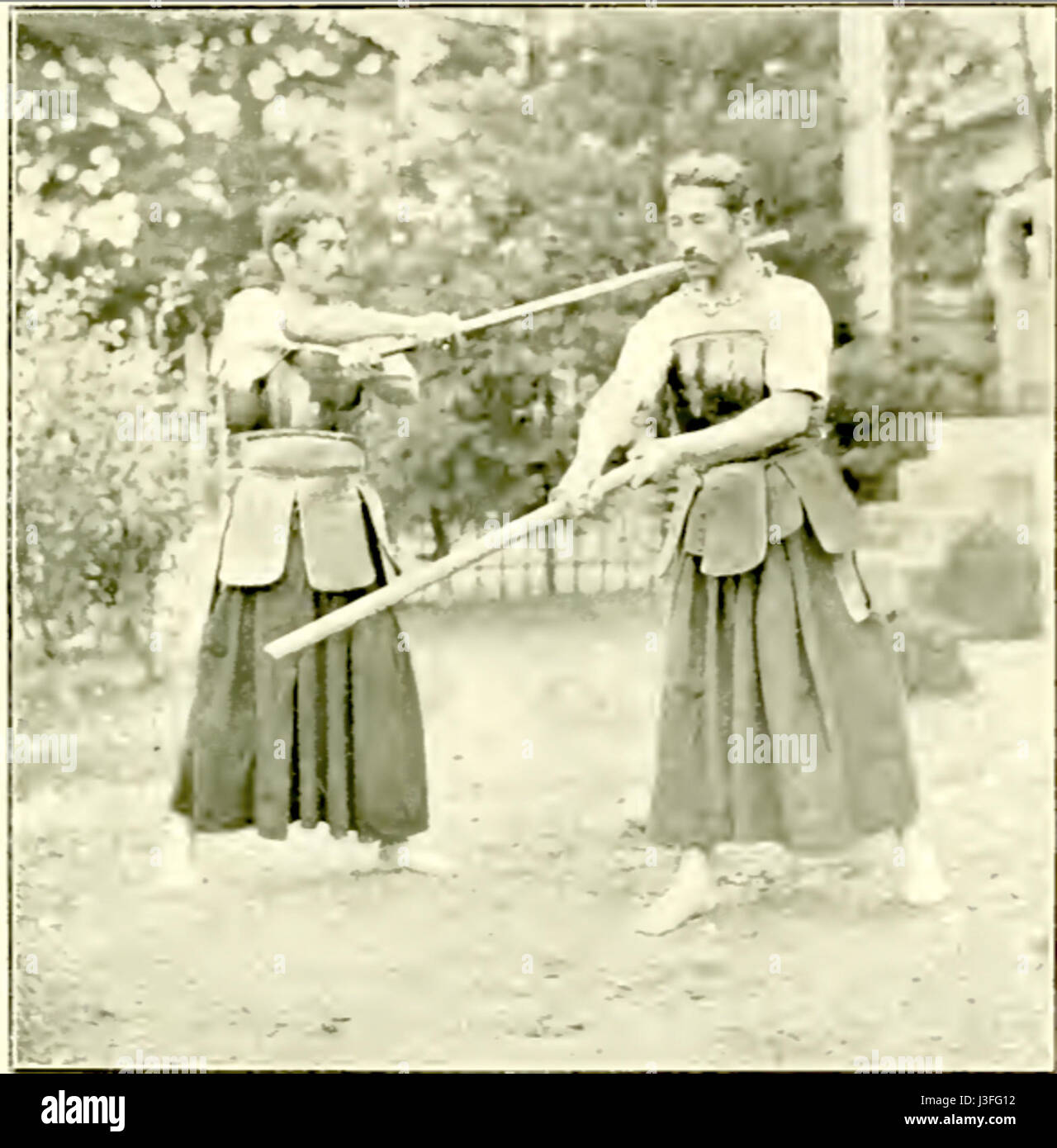 'Fighting Man of Japan Kendo' demonstrates a specific technique in ...