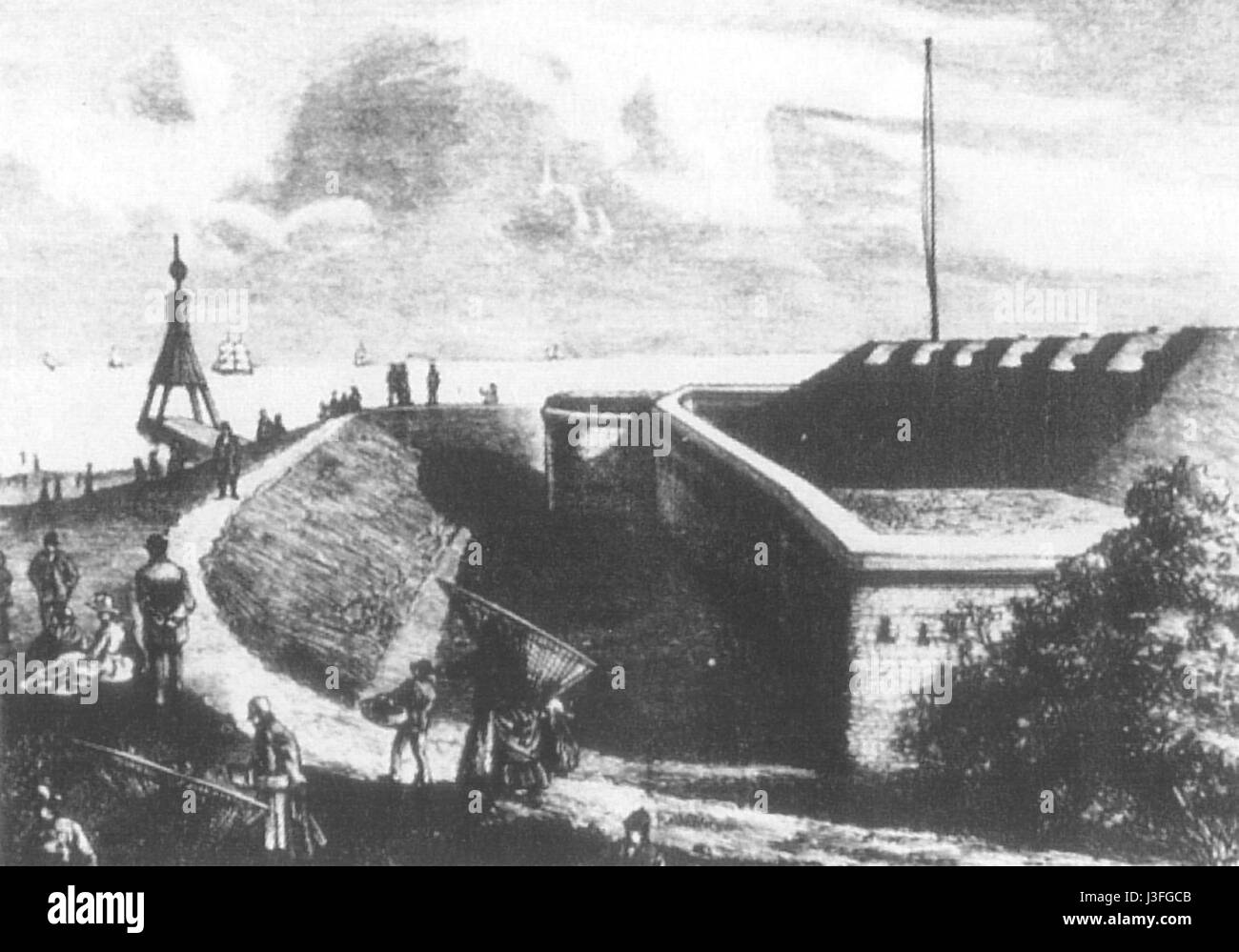 Fort Kugelbake, located in Germany, was a coastal fortification. This ...