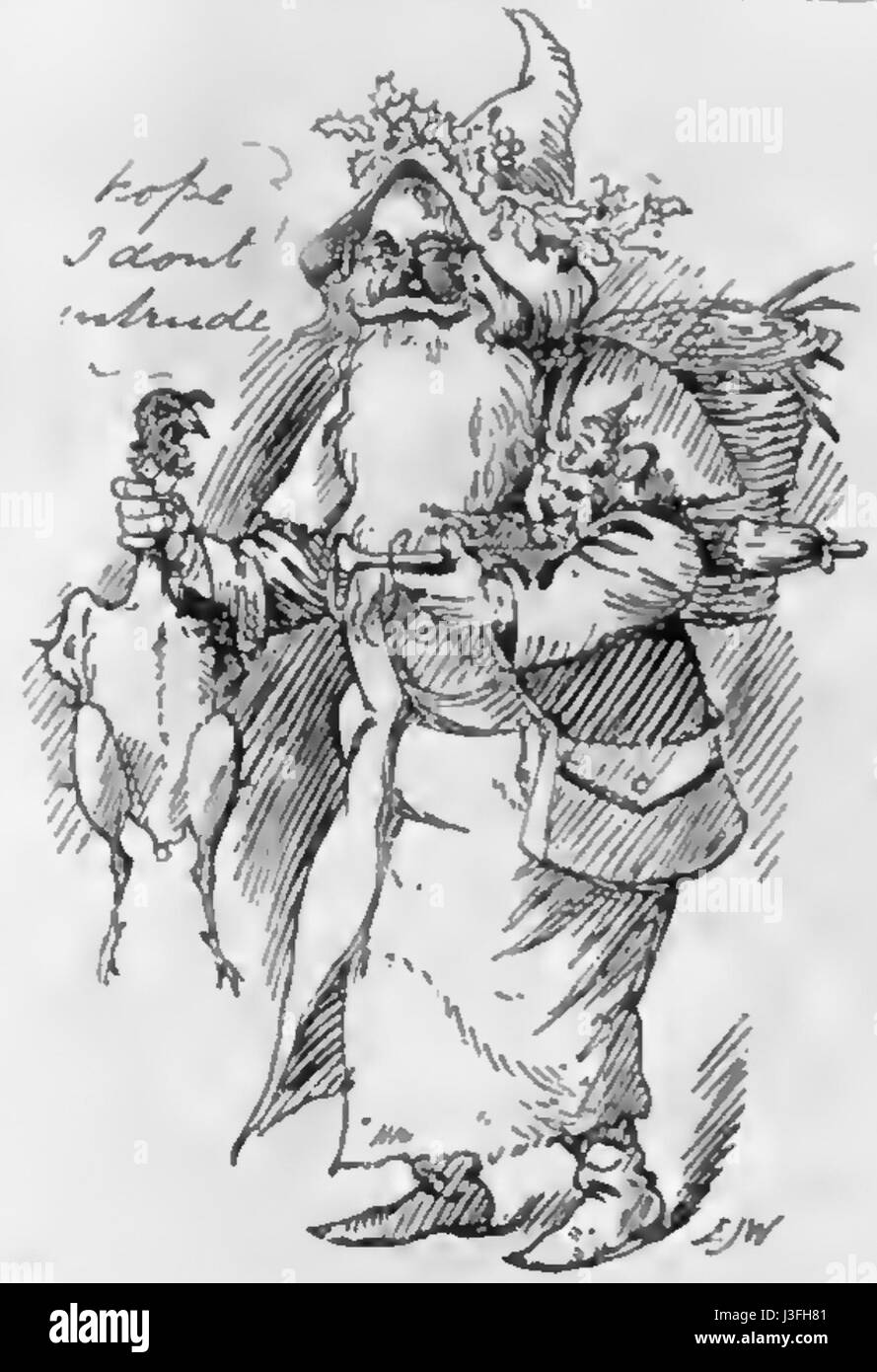 Father Christmas Not Up To Date, Punch, Dec 1897 Stock Photo - Alamy