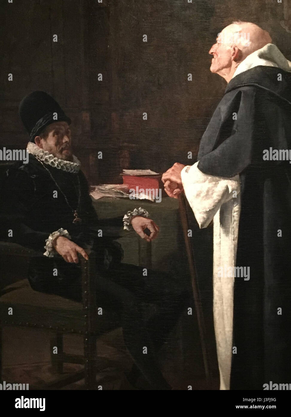 'Felipe II y El Gran Inquisidor' (1880) is a painting by Pedro Lira ...