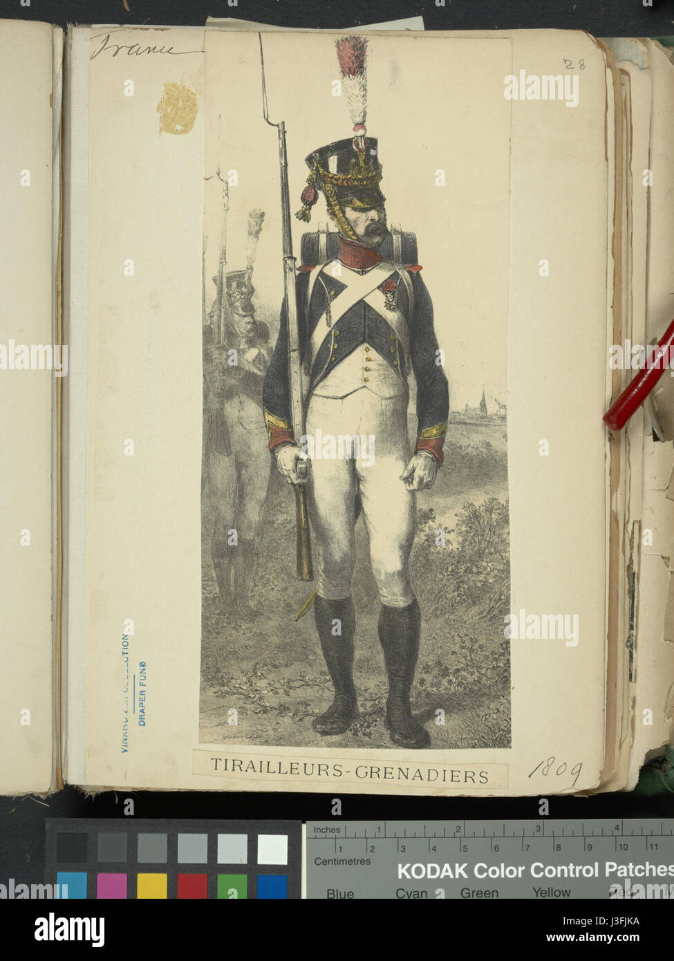 A historical document or artwork depicting France in 1809, providing ...