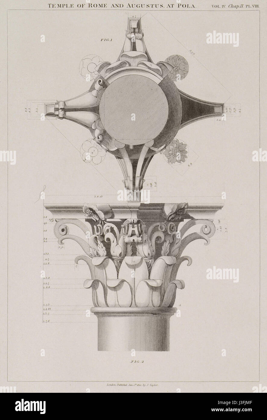 This historical drawing by Stuart James and Nicholas Revett, dated 1816 ...
