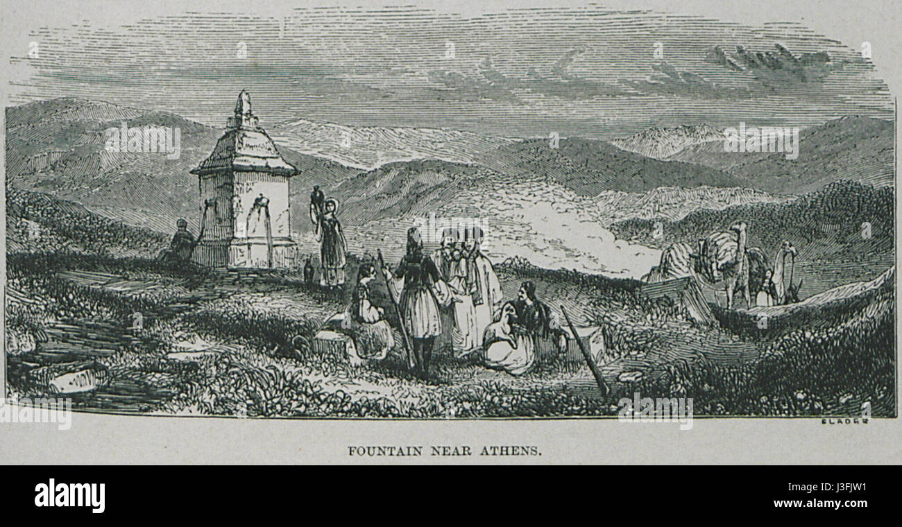 This 1882 image by Christopher Wordsworth depicts a fountain near ...