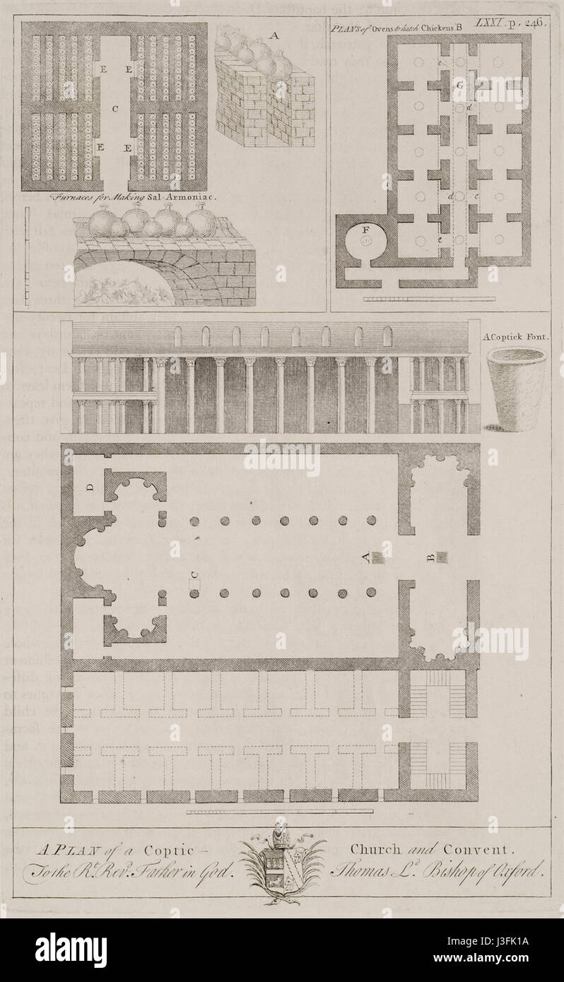 This document by Richard Pococke from 1743 includes detailed plans for ...