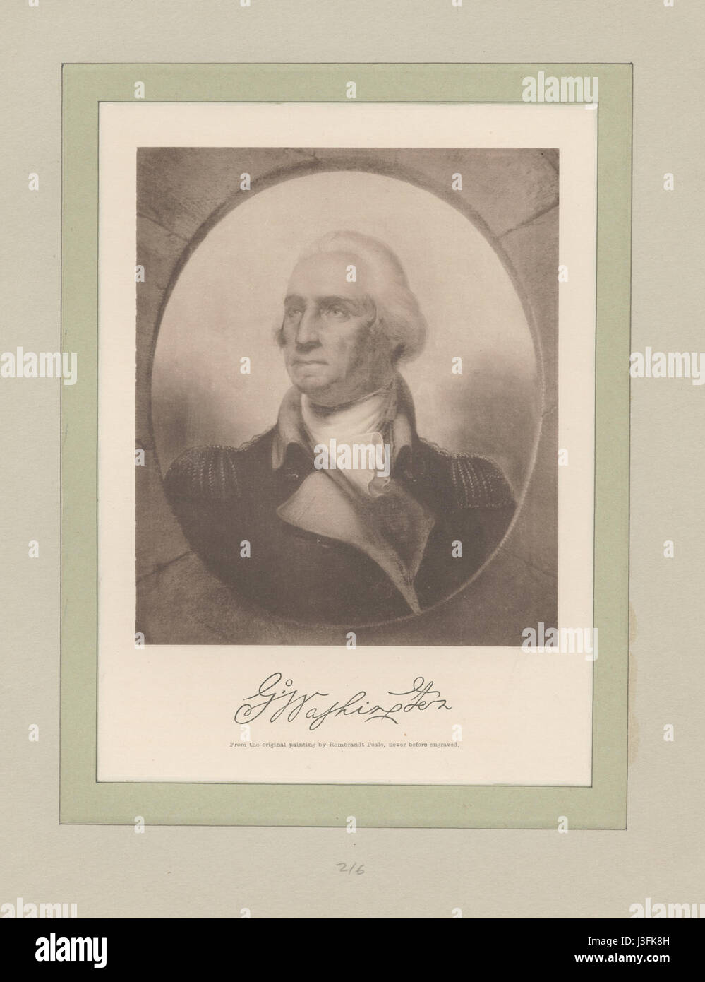 This portrait of George Washington, the first President of the United ...