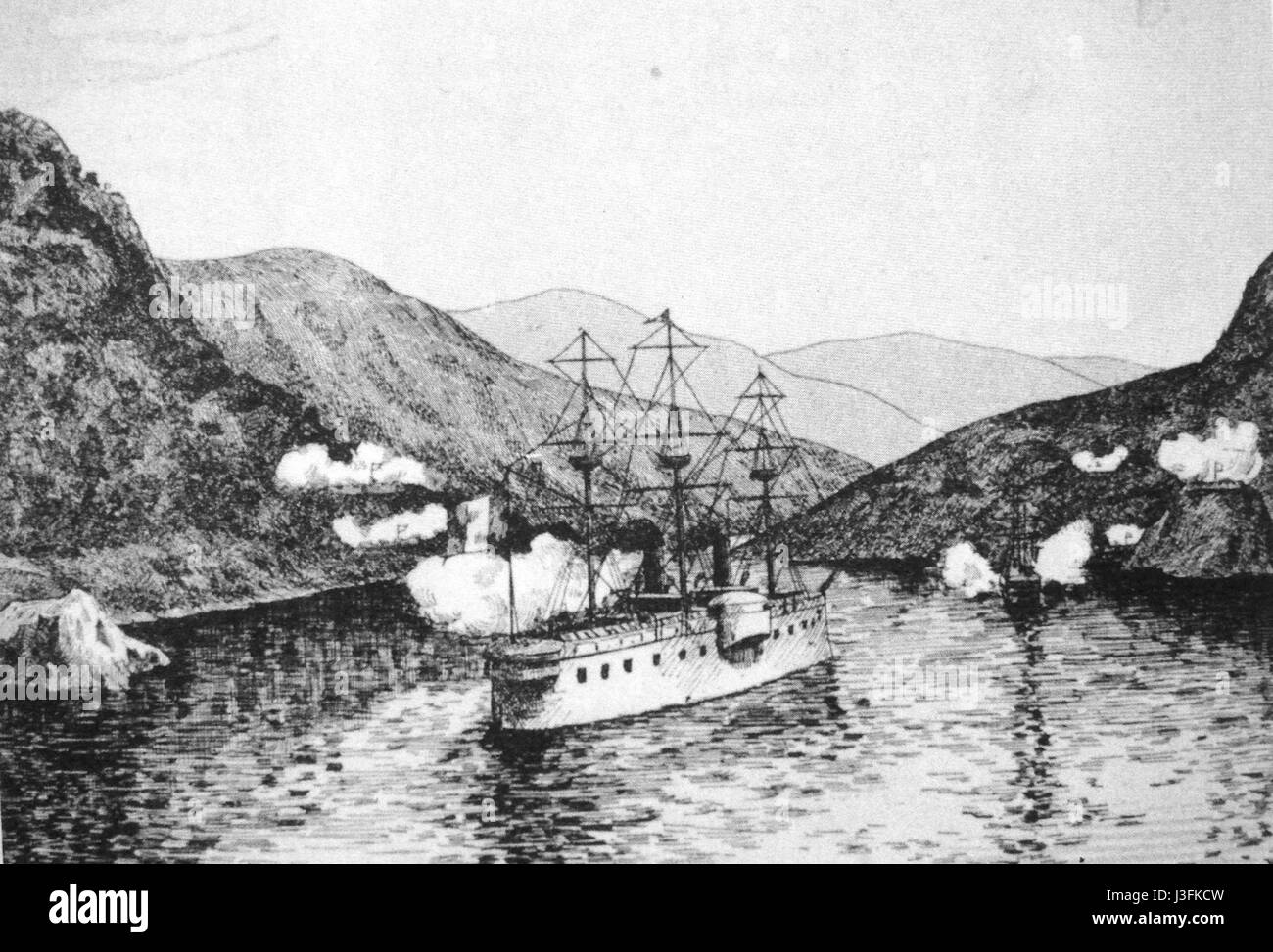 Old french river map hi-res stock photography and images - Alamy