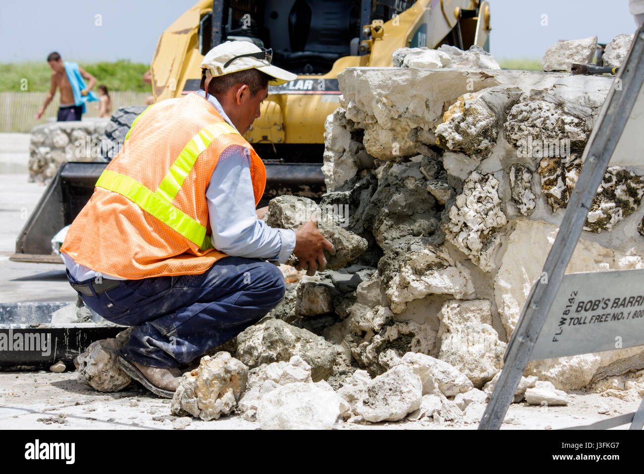 Miami Beach Florida,Ocean Drive,under new construction site building ...