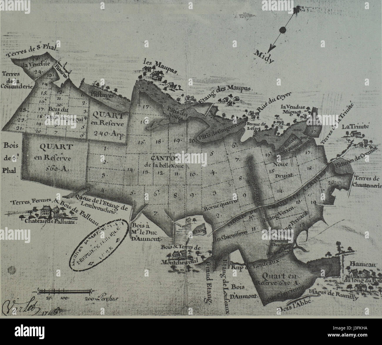 Foret d'aumont 1746 AD Aube Stock Photo - Alamy