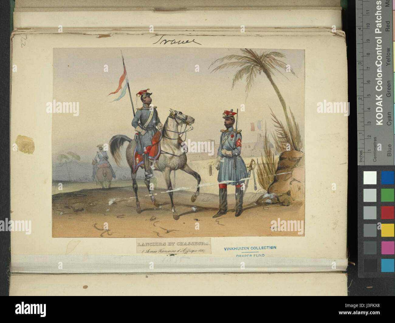 This image from 1835 shows a detailed map or print related to France ...