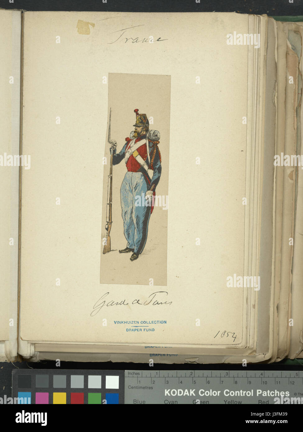 This historical document from 1854-1855 offers a glimpse into French history, documenting key ...