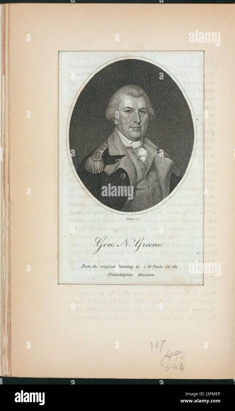This reference points to General Nathanael Greene, a prominent figure ...